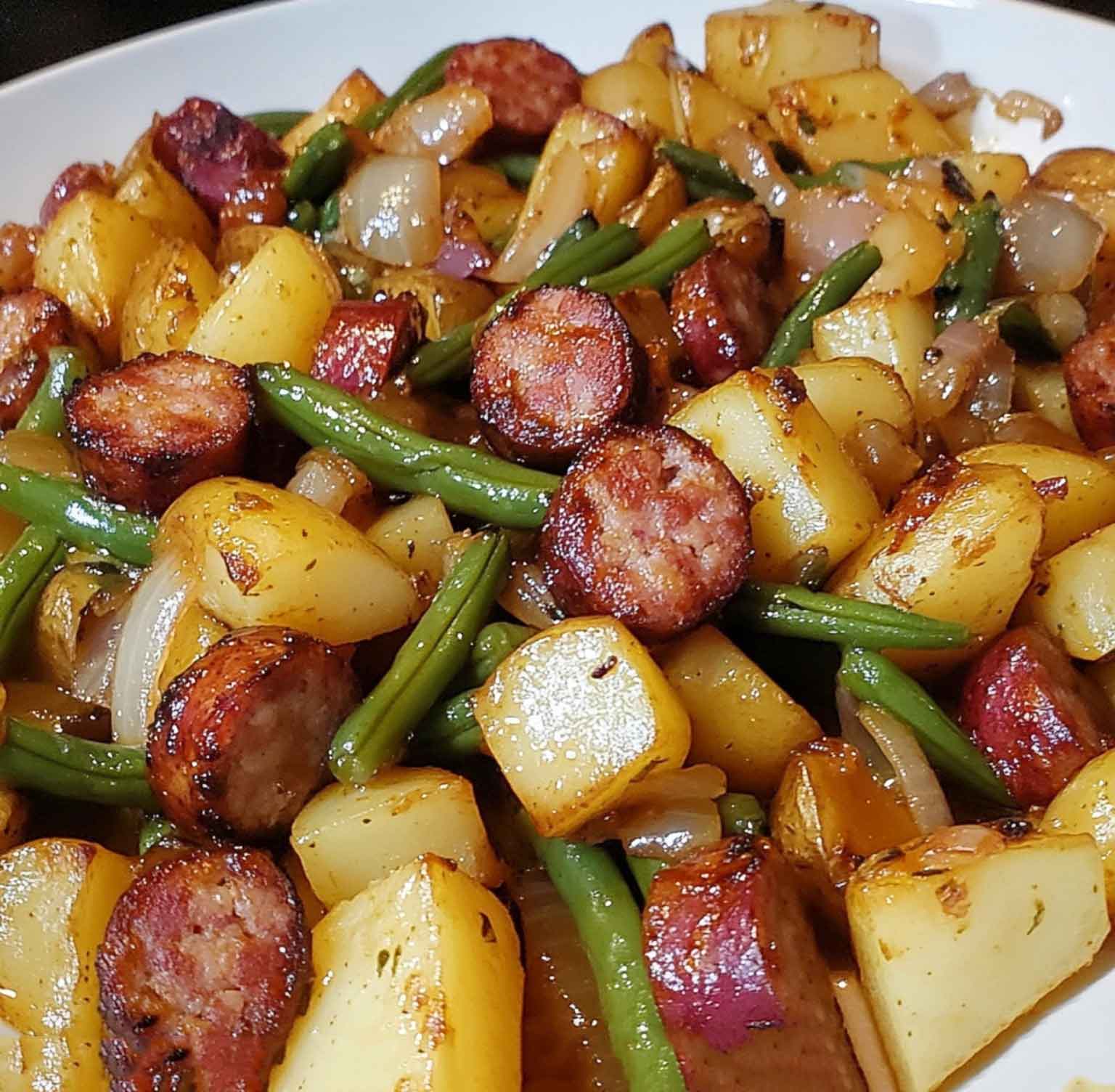 Wooahhh isst du garantiert in 10 Minuten auf, Wurstpfanne mit Bohnen ...
