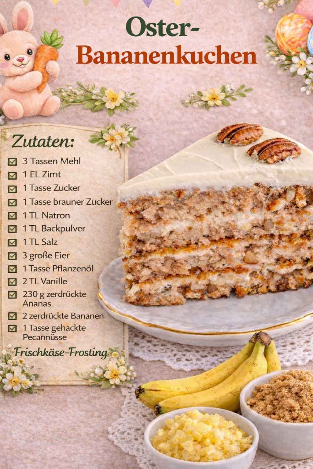 Ostern ohne diesen Kuchen Keine Chance, Oster-Bananenkuchen - Leckere ...